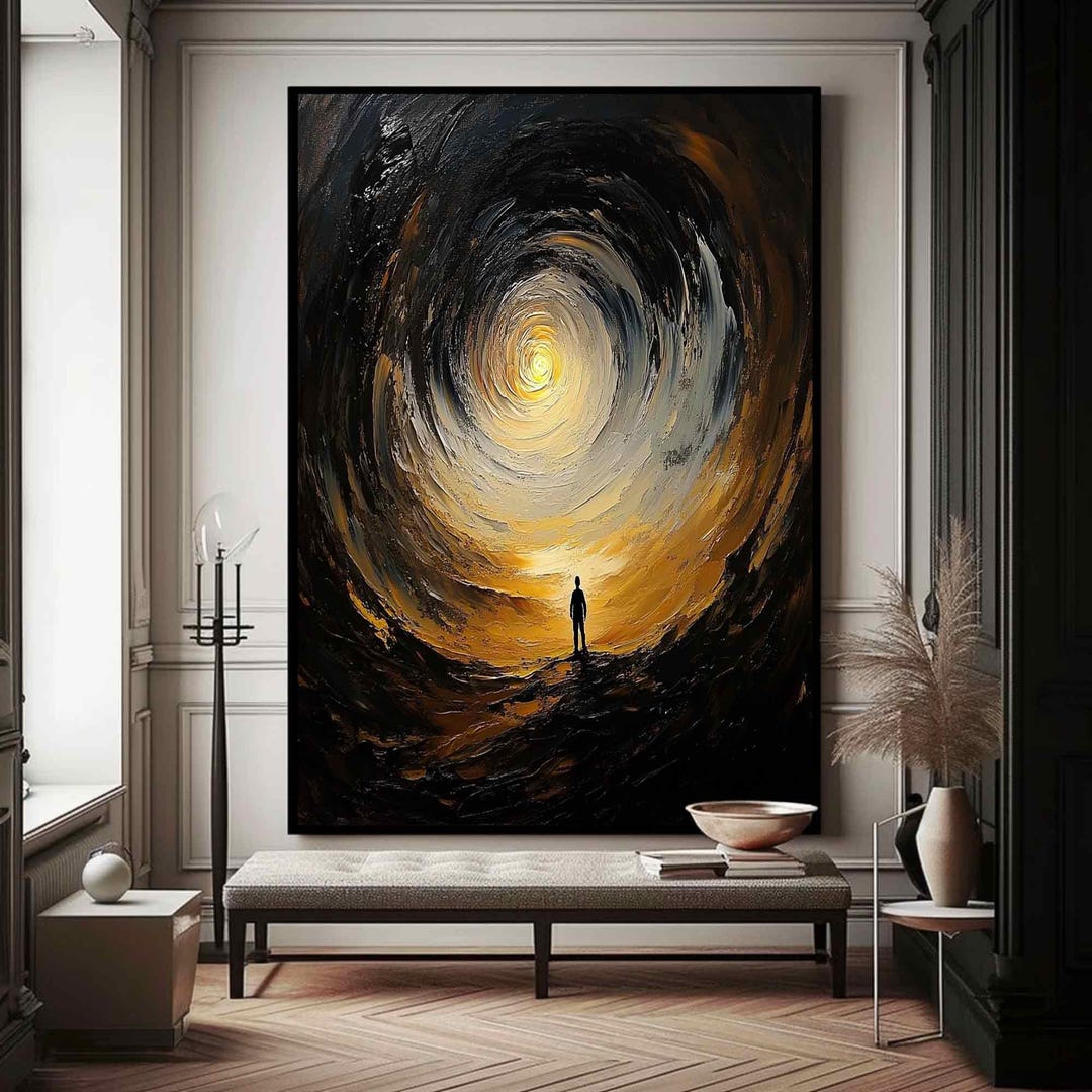 Medieval Surrealist Landscape Painting Surrealist Texture Painting Wabi ...