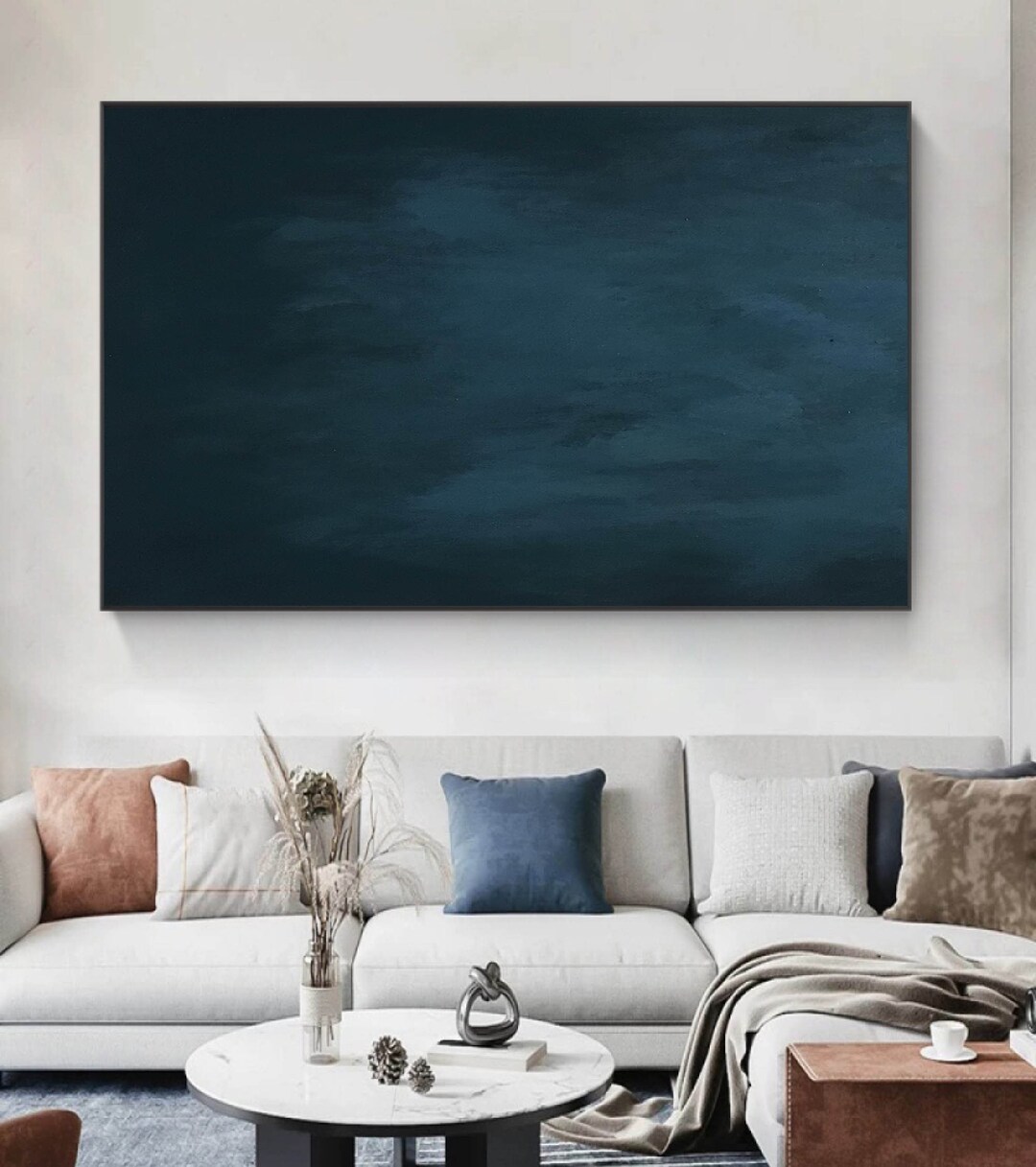 Living Room Blue Texture Painting Original Light Blue Abstract - Etsy