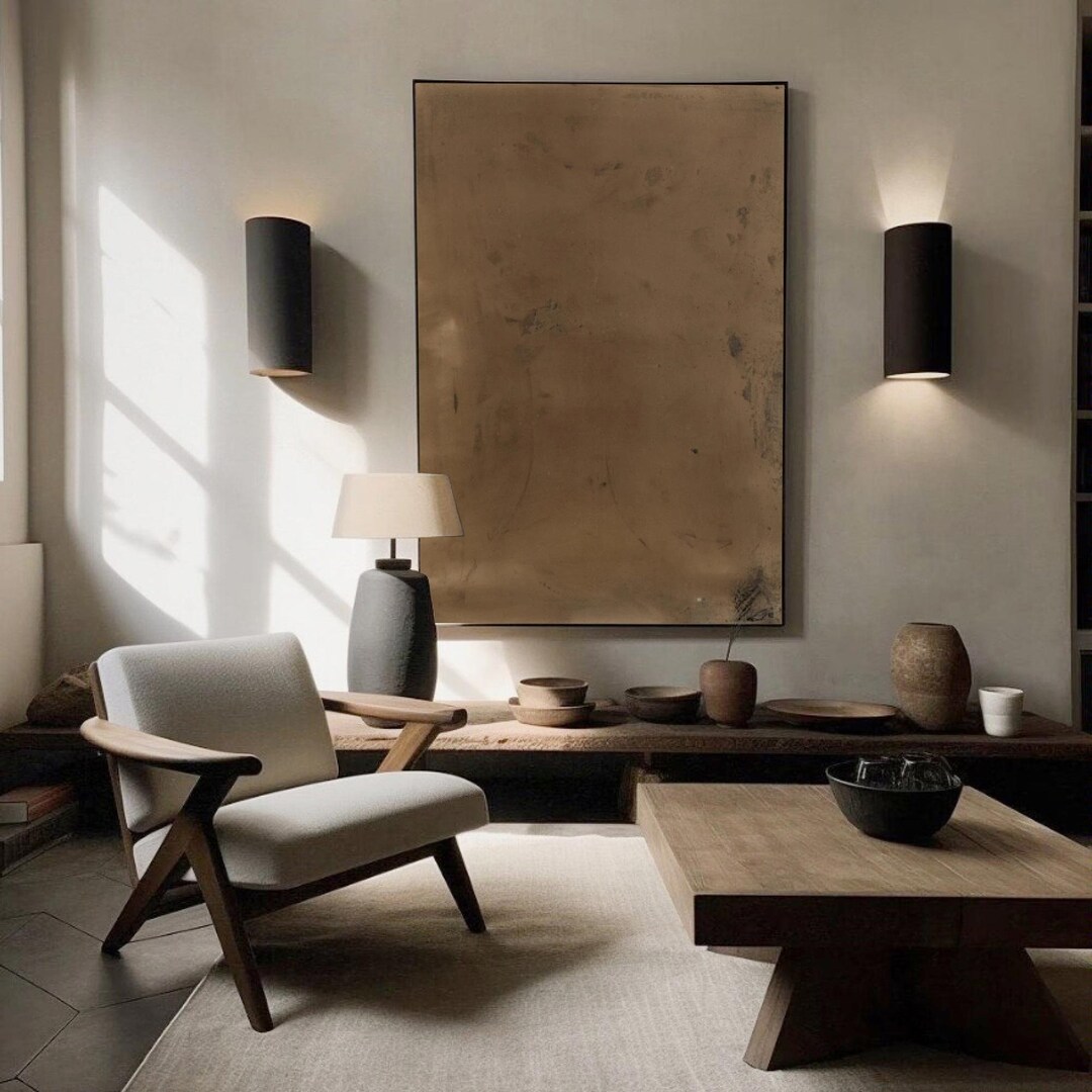 Brown Wabi-sabi Painting Dark Brown Abstract Painting Medieval Brown ...