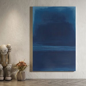 Retro Pure Blue Minimalist Art Texture Art Minimalist Art Pure Blue ...