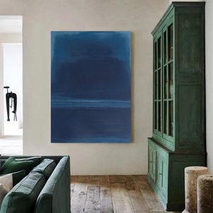 Retro Pure Blue Minimalist Art Texture Art Minimalist Art Pure Blue ...