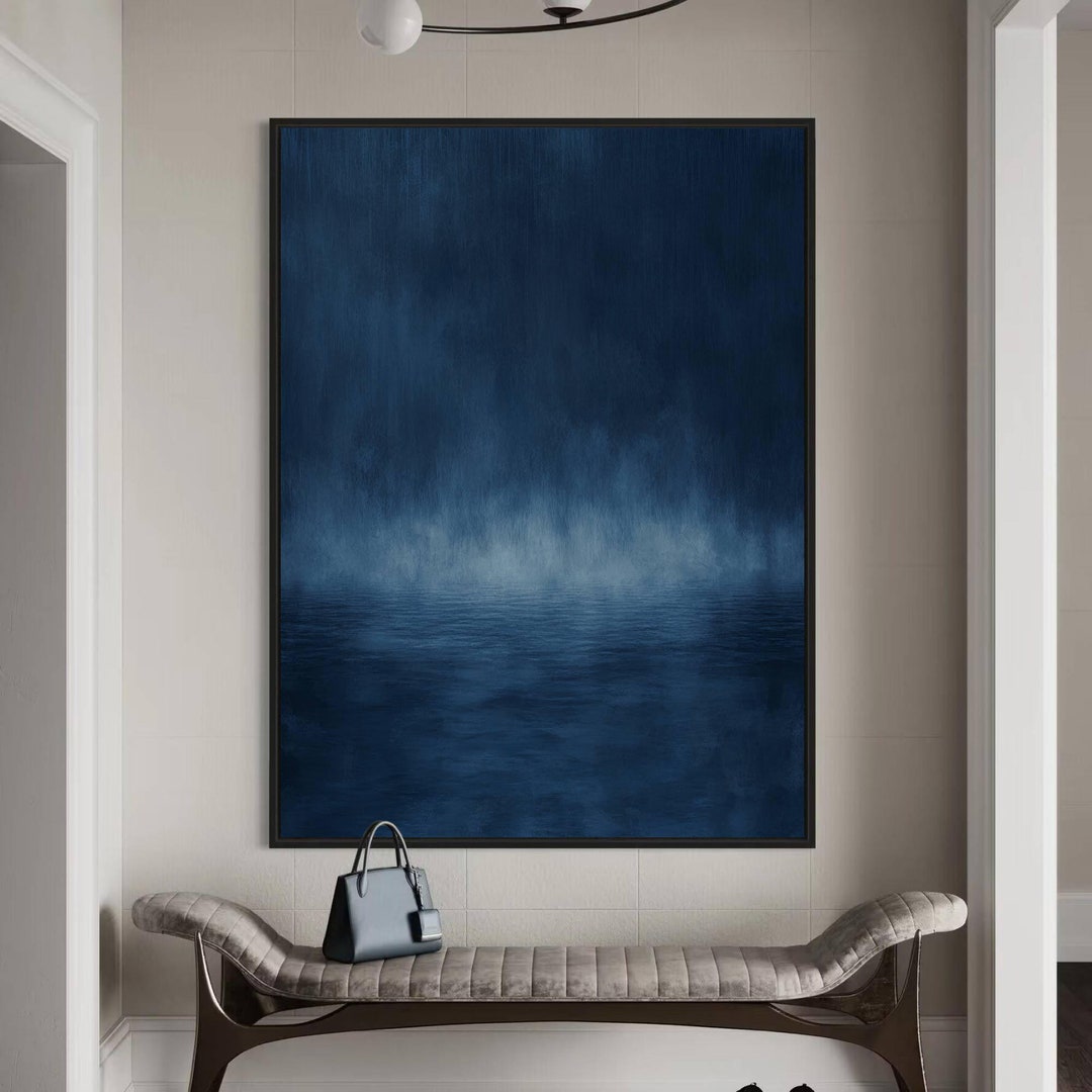 Pure Blue Minimalist Art Texture Art Minimalist Art Pure Blue Wall ...