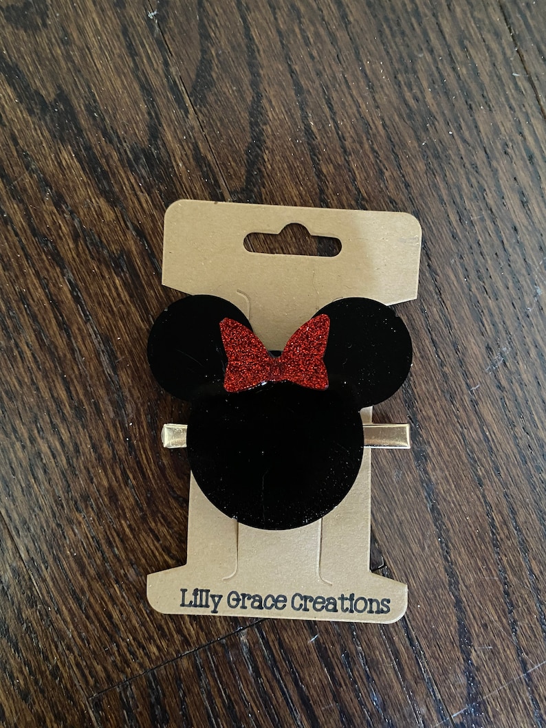 Minnie Mouse Hair Clip - Etsy