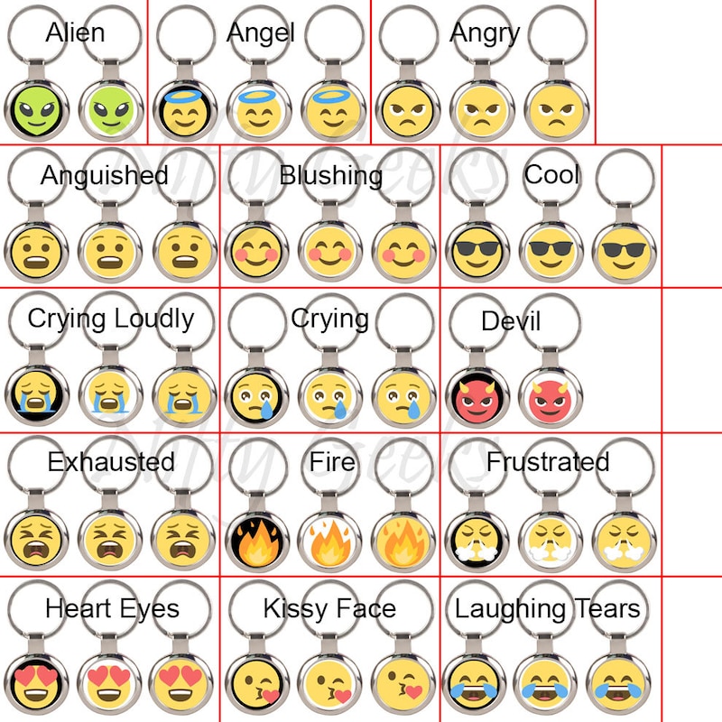 Emoji Keychain - Etsy