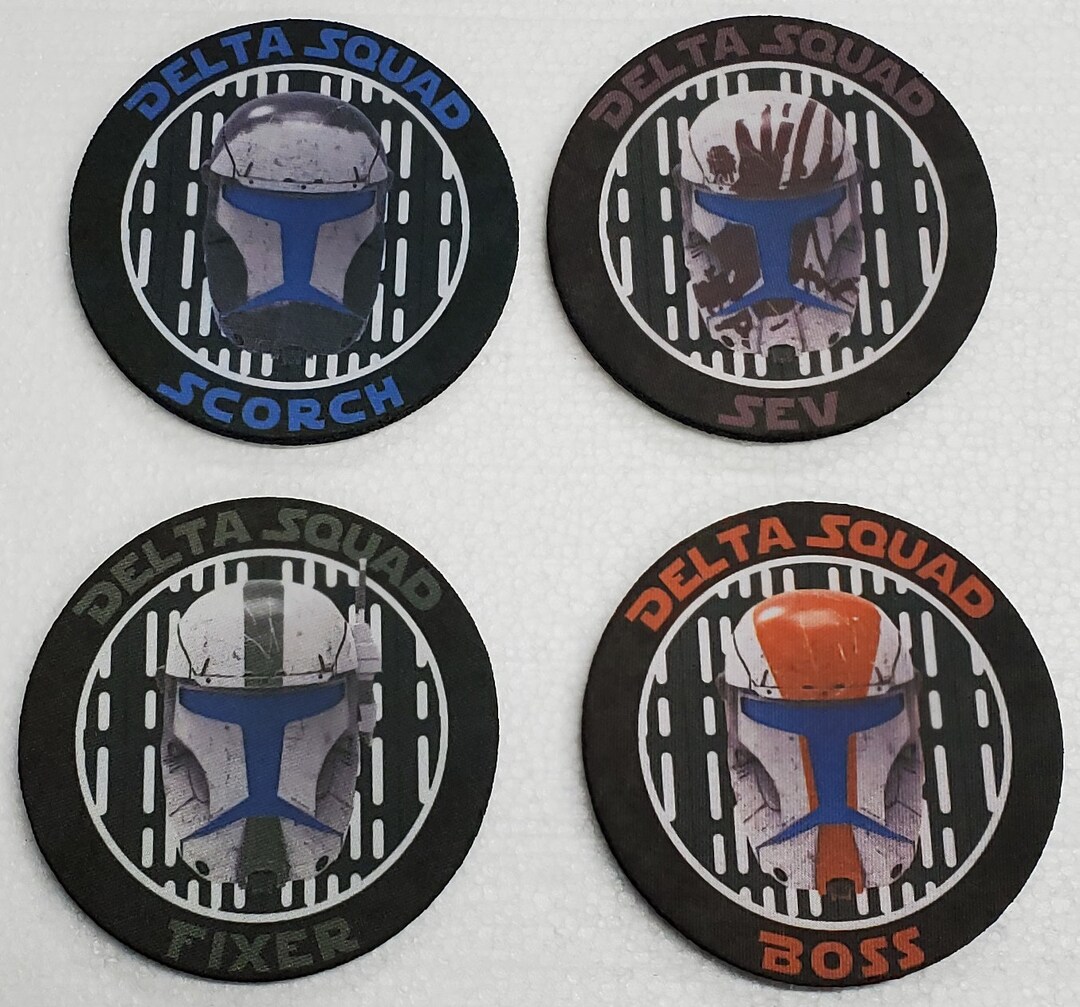 The Bad Batch Delta Squad Rubber / Fabric Drink Coasters - 4 Pack ...