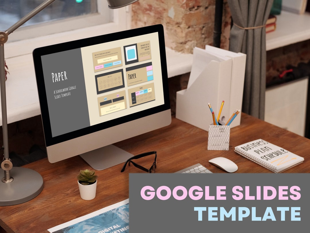 Paper - Schoolwork Google Slides Template - Etsy