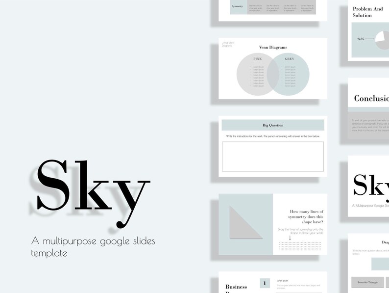 Sky - Multipurpose Google Slides Template - Etsy