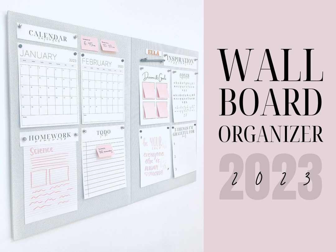 Bulletin Board Printable Organizer - Clean and Modern - Etsy