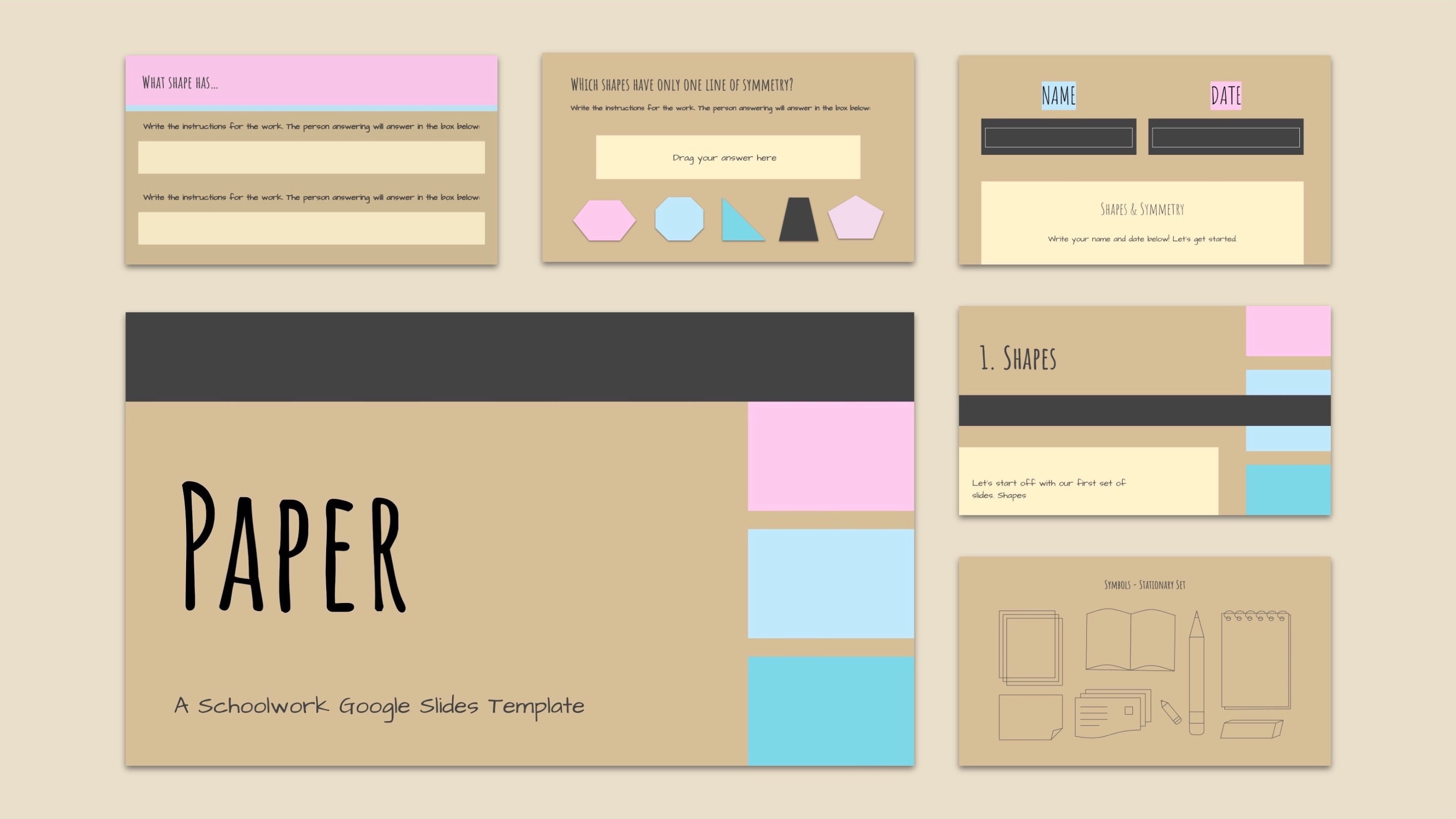 Paper - Schoolwork Google Slides Template - Etsy