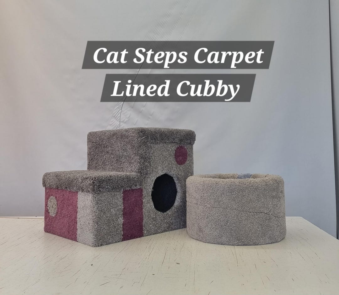 Pet Steps Stairs Dog & Cat Cubby Style. Safe, Solid, Cosy, Made to ...
