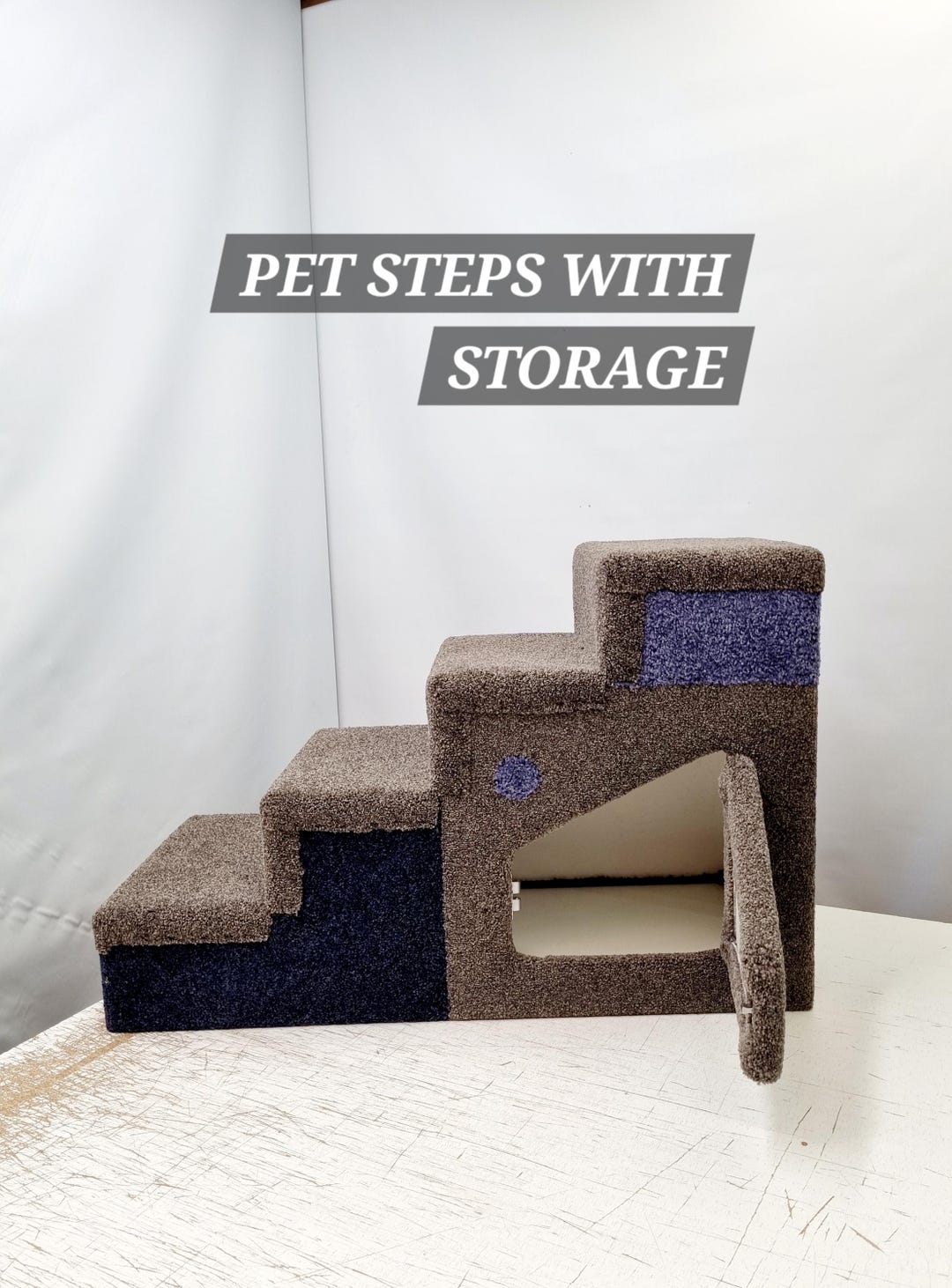 Dog Steps Stairs With Storage 54cm High With 4 Steps. Solid and Safe ...
