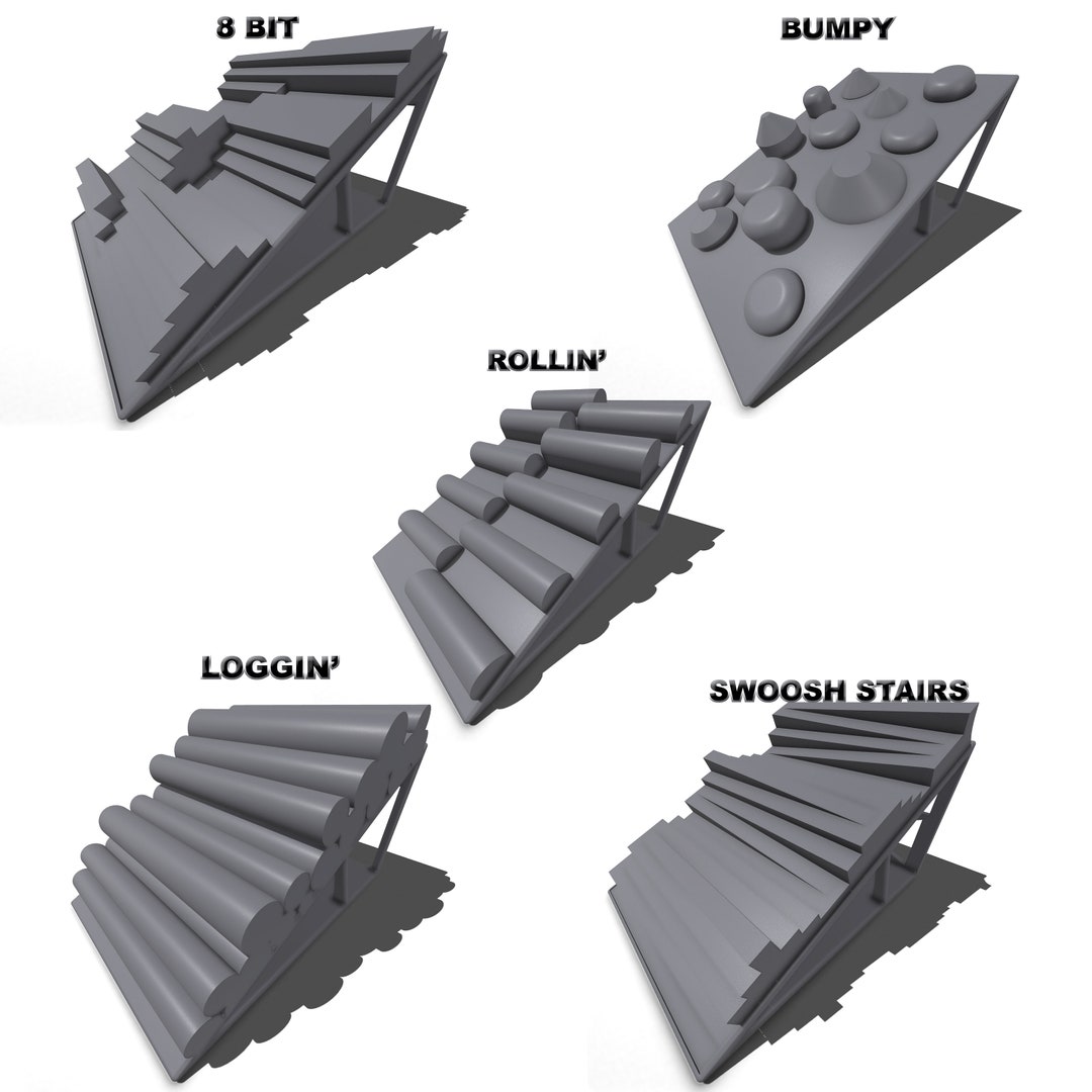 1/16-1/18th Set 2 Ramp Set - 5 Ramps - Monster Truck - Crawler Scale ...