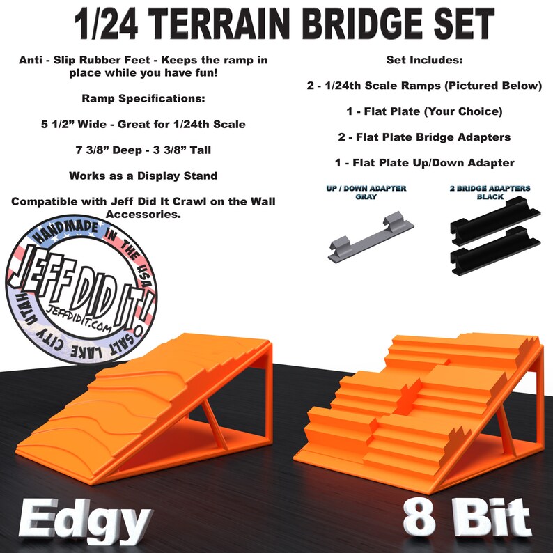 1/24th Ramp Edgy & 8 Bit Terrain - Bridge Set - Monster Truck - Crawler ...