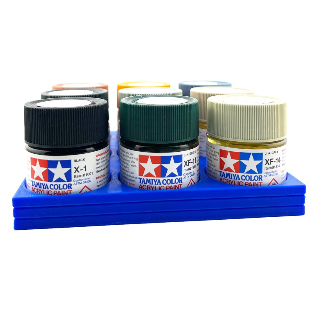 Tamiya 23ml Paint Bottle Holder - Holds 9 Tamiya 23ml Bottles With Anti ...