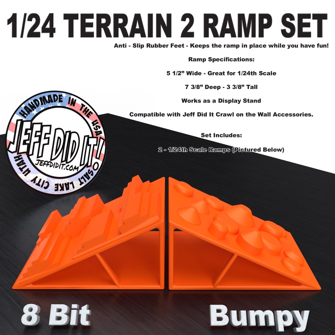 1/24th Ramp 8 Bit & Bumpy Terrain - Ramp Set Set - Monster Truck ...