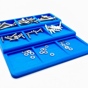 Small Parts / Screw Sorter 3D Printed 9 Squares With Rubber Feet to ...