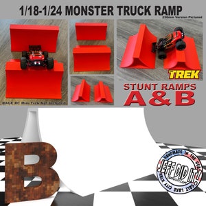 1/24th Monster Truck Stunt Ramp Ramp B - WIDE 250mm - Catch HUGH Air ...