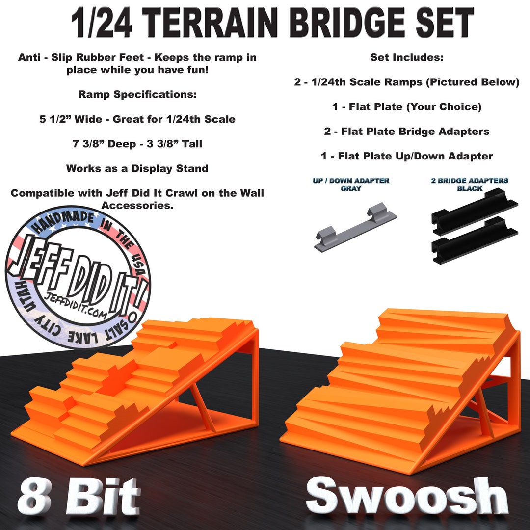 1/24th Ramp 8 Bit & Swoosh Terrain - Bridge Set - Monster Truck ...