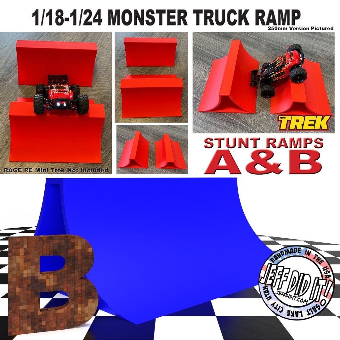 1/24th Monster Truck Stunt Ramp Ramp B - WIDE 250mm - Catch HUGH Air ...