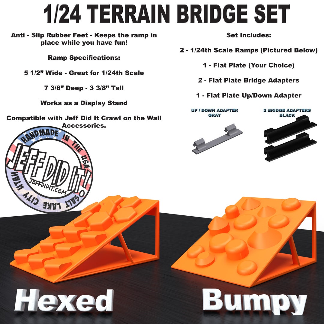 1/24th Ramp Hexed & Bumpy Terrain - Bridge Set - Monster Truck ...