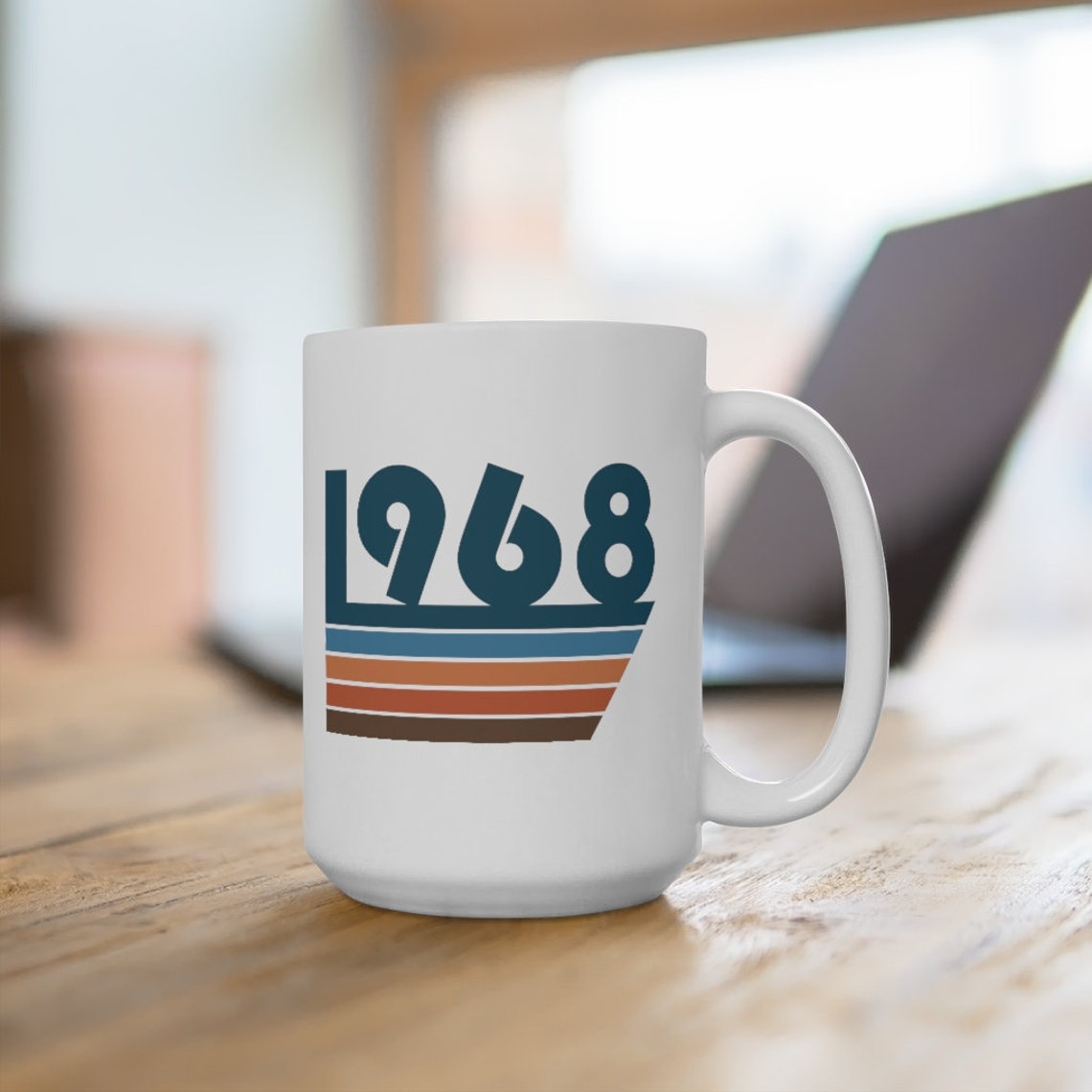 1968 Retro Ceramic Mug: 60s Birthday Gift - Etsy