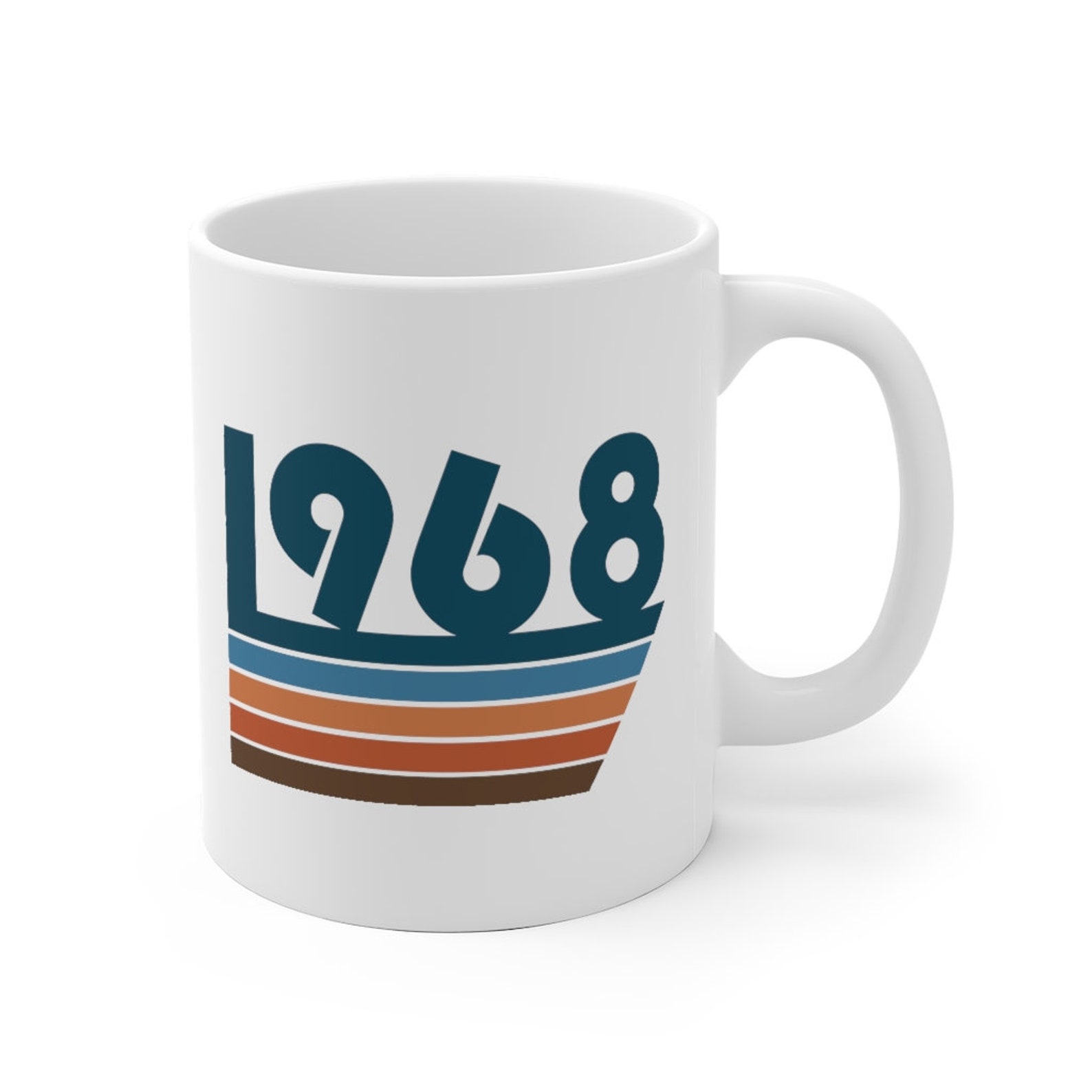 1968 Retro Ceramic Mug: 60s Birthday Gift - Etsy