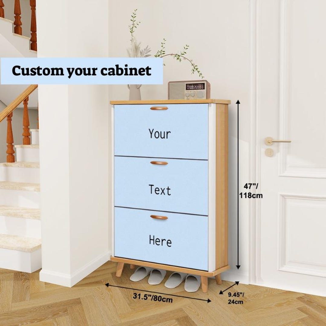 Custom Shoe Cabinet, Wooden Shoes Cabinet, Wood Shoe Rack, Shoes ...