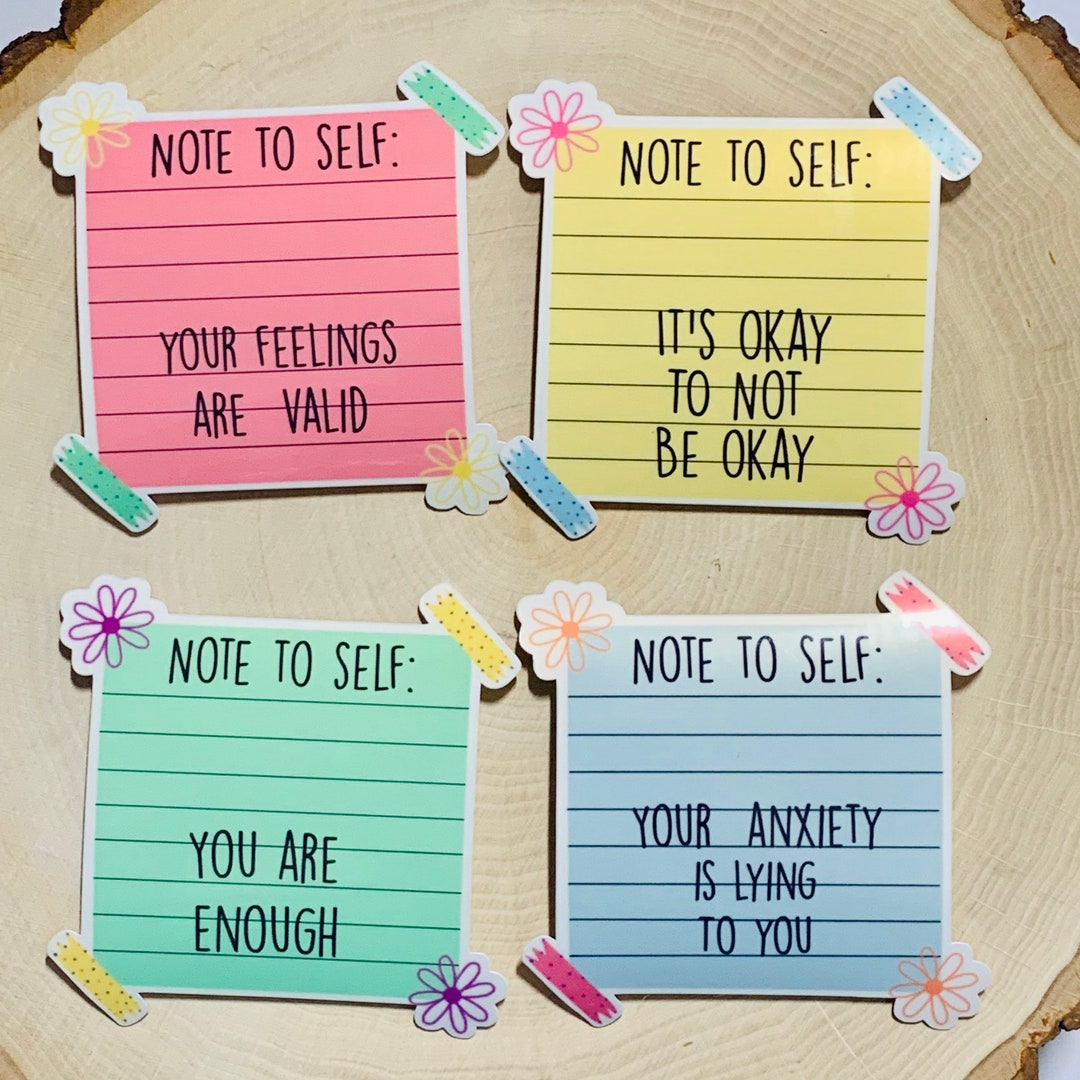 Anxiety Sticker, Mental Health Sticker Pack, Sticky Note Sticker ...