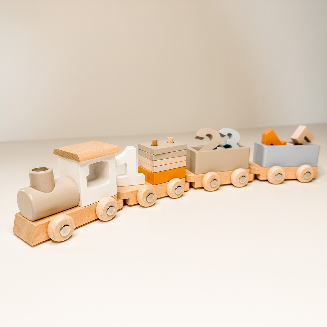 Wooden Kids Train Set - Etsy
