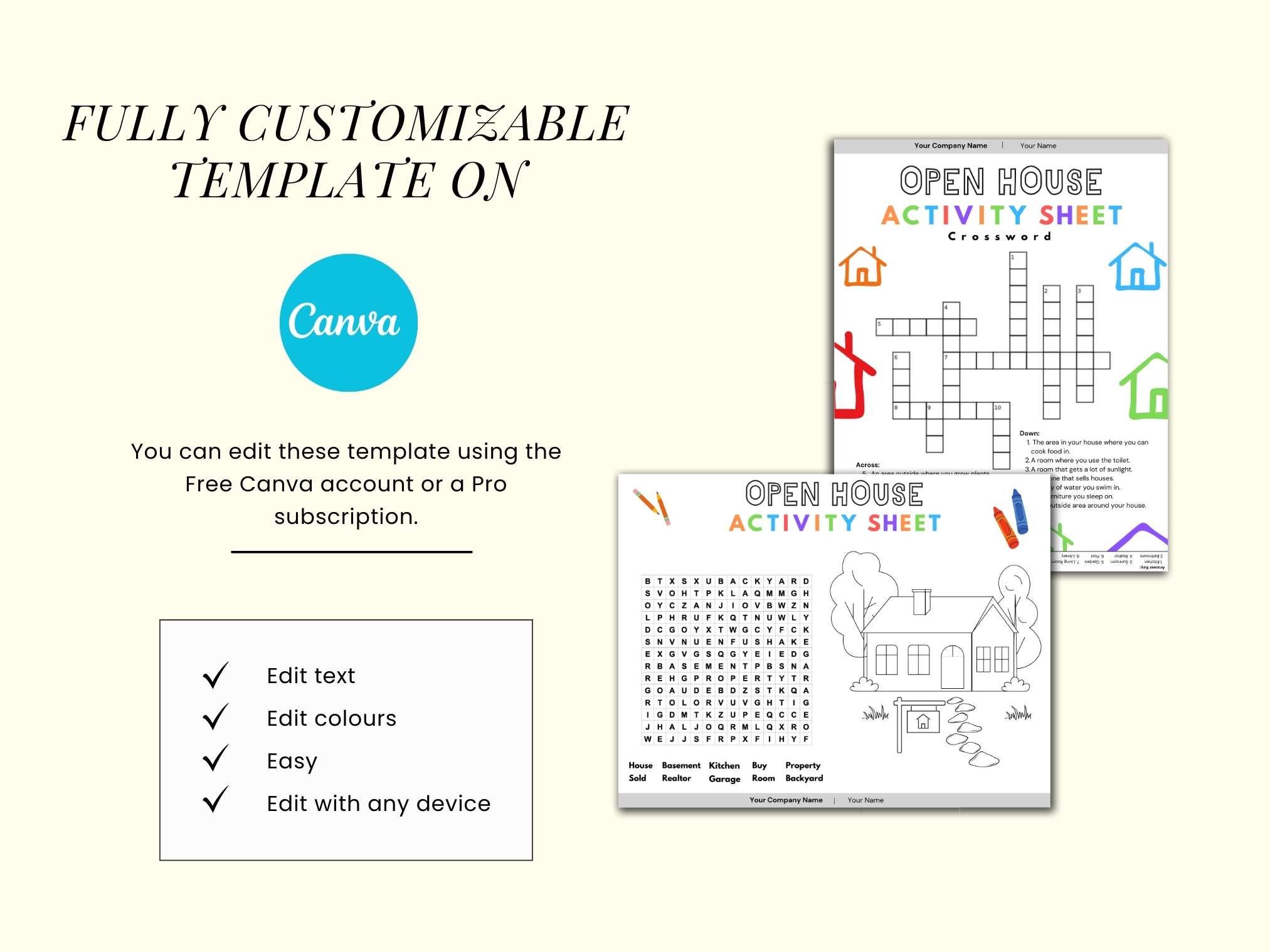 Real Estate Kids Activity Sheet | Real Estate Marketing | Open House ...