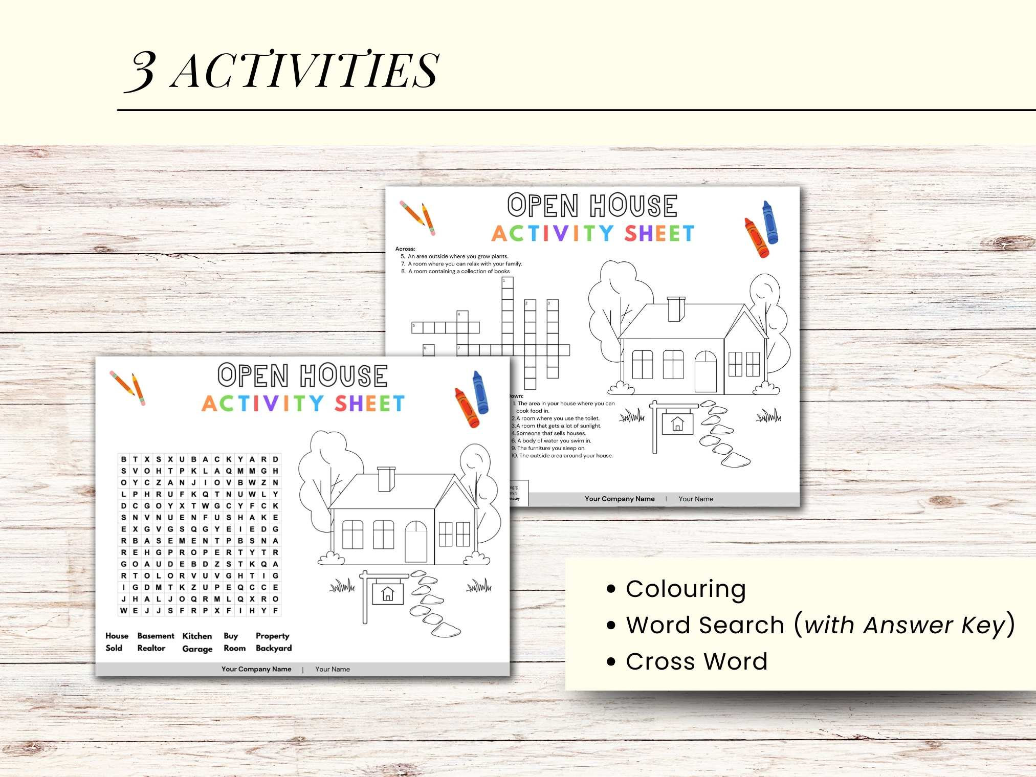 Real Estate Kids Activity Sheet | Real Estate Marketing | Open House ...