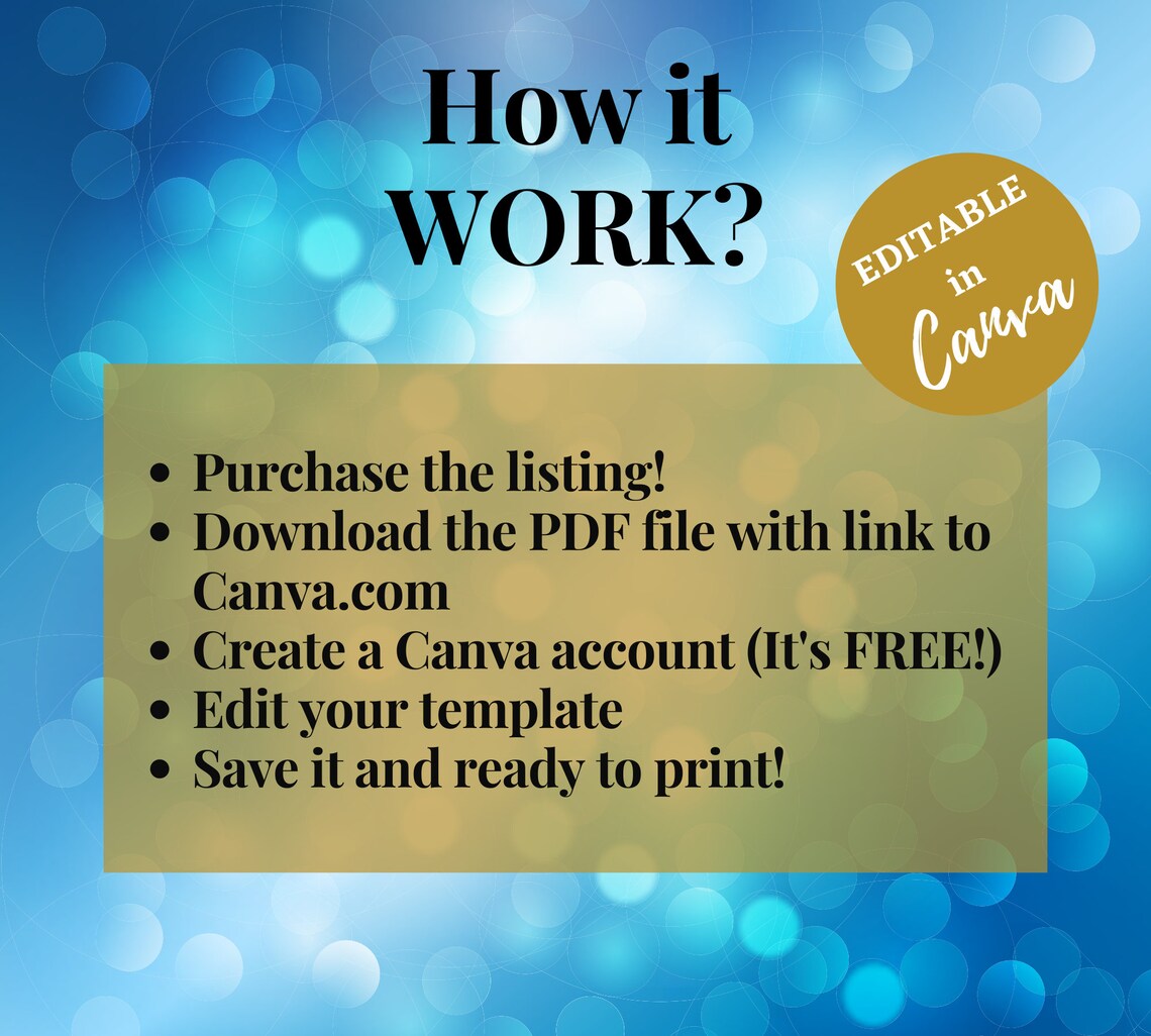 Printable Receipt Template Business CANVA A6 Size Etsy