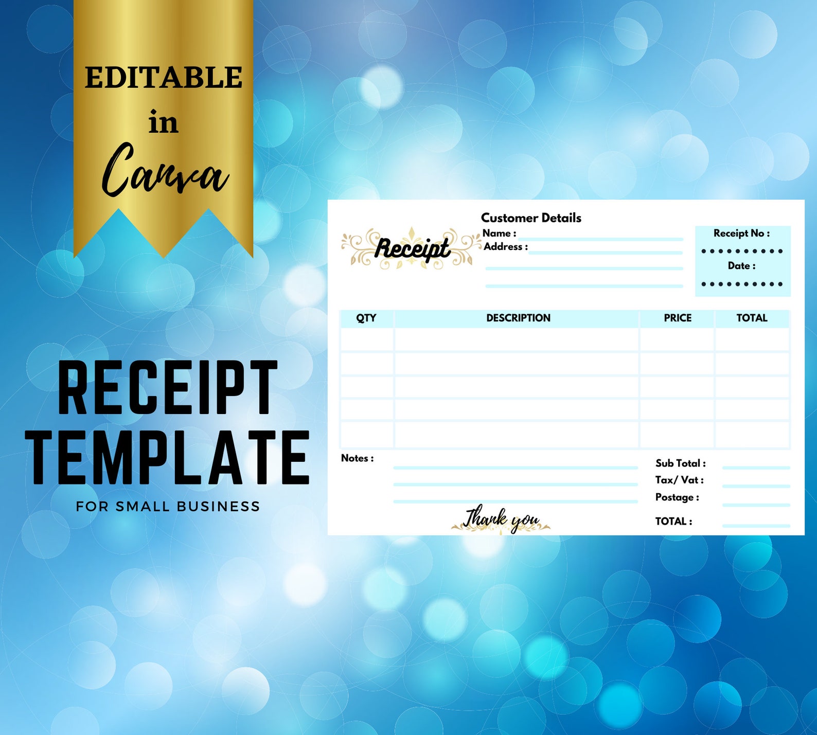 Canva Receipt Template