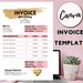 Editable Pink Invoice Template CANVA A4 Business Invoice Small Business ...