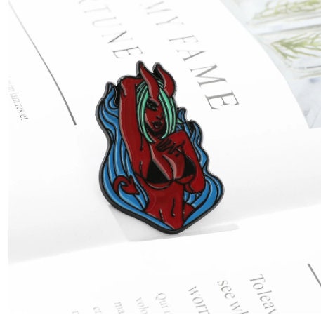 Demon Baddie Pin - Etsy