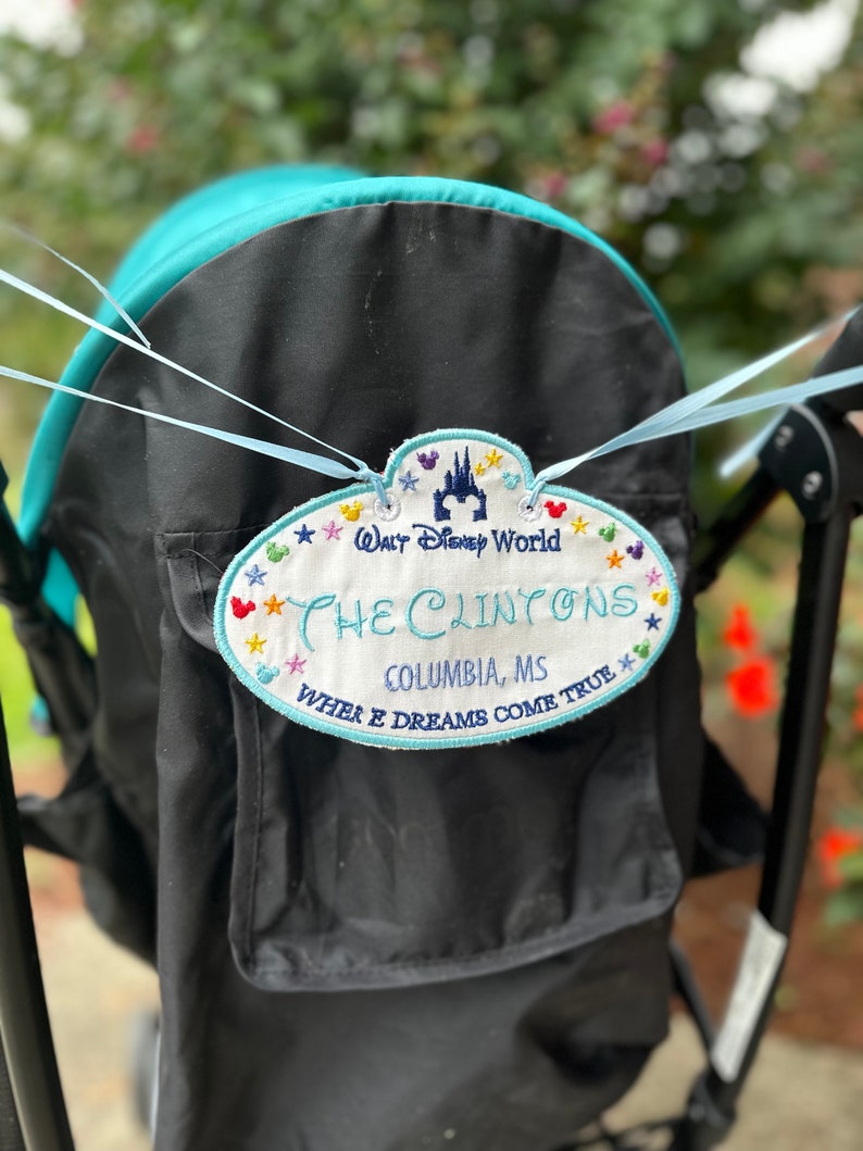 Magical Personalized Stroller Spotter Tag, Mouse Trip Spotter Tag ...