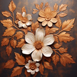 Vintage and Rustic Flowers Printable Canvas - Etsy