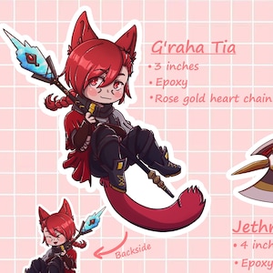 Final Fantasy XIV G'raha Tia and Wol Charm - Etsy