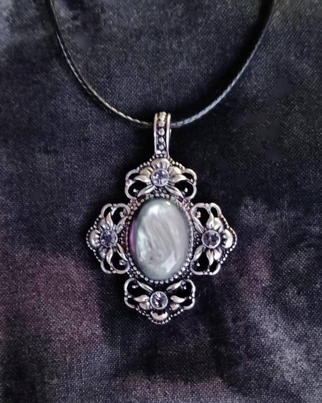 Special Order for Alissa, Antique Silver Victorian Pendant, Gothic ...