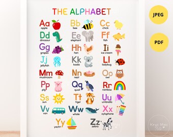 Printable ABC Chart, Pink Polka Dot, Alphabet Chart, Handwriting Chart ...