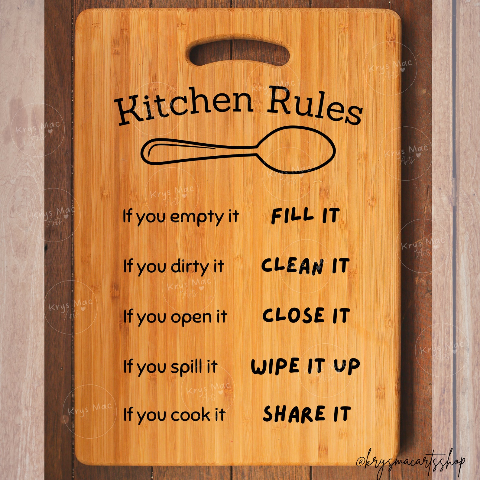Kitchen Rules Signs SVG PNG JPEG Pdf Printable Kitchen Wall Art ...