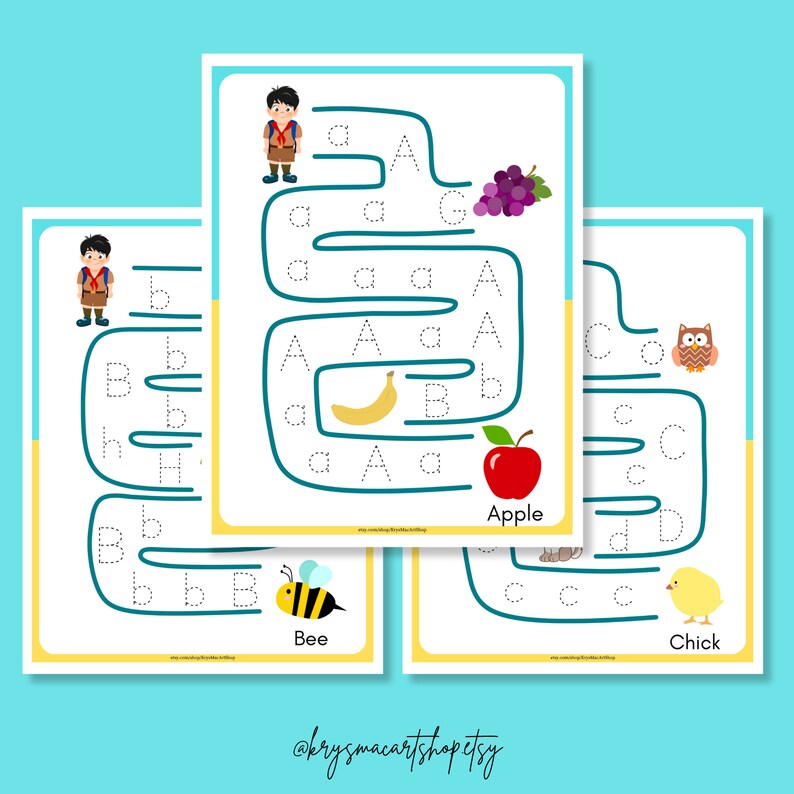 Tracing Worksheets Preschool Printable , Letters A to Z, Tracing ...