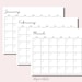 Blank Monthly Calendar Sunday Start Planner Minimalist - Etsy