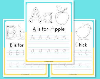 Printable Nature Alphabet Worksheets, Letters A to Z, Tracing, Early ...