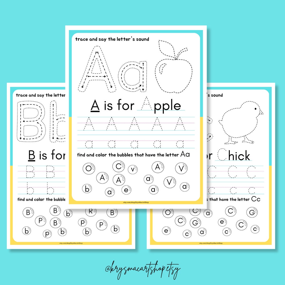 Preschool Printable Tracing Worksheets, Letters A to Z, Tracing Letters ...