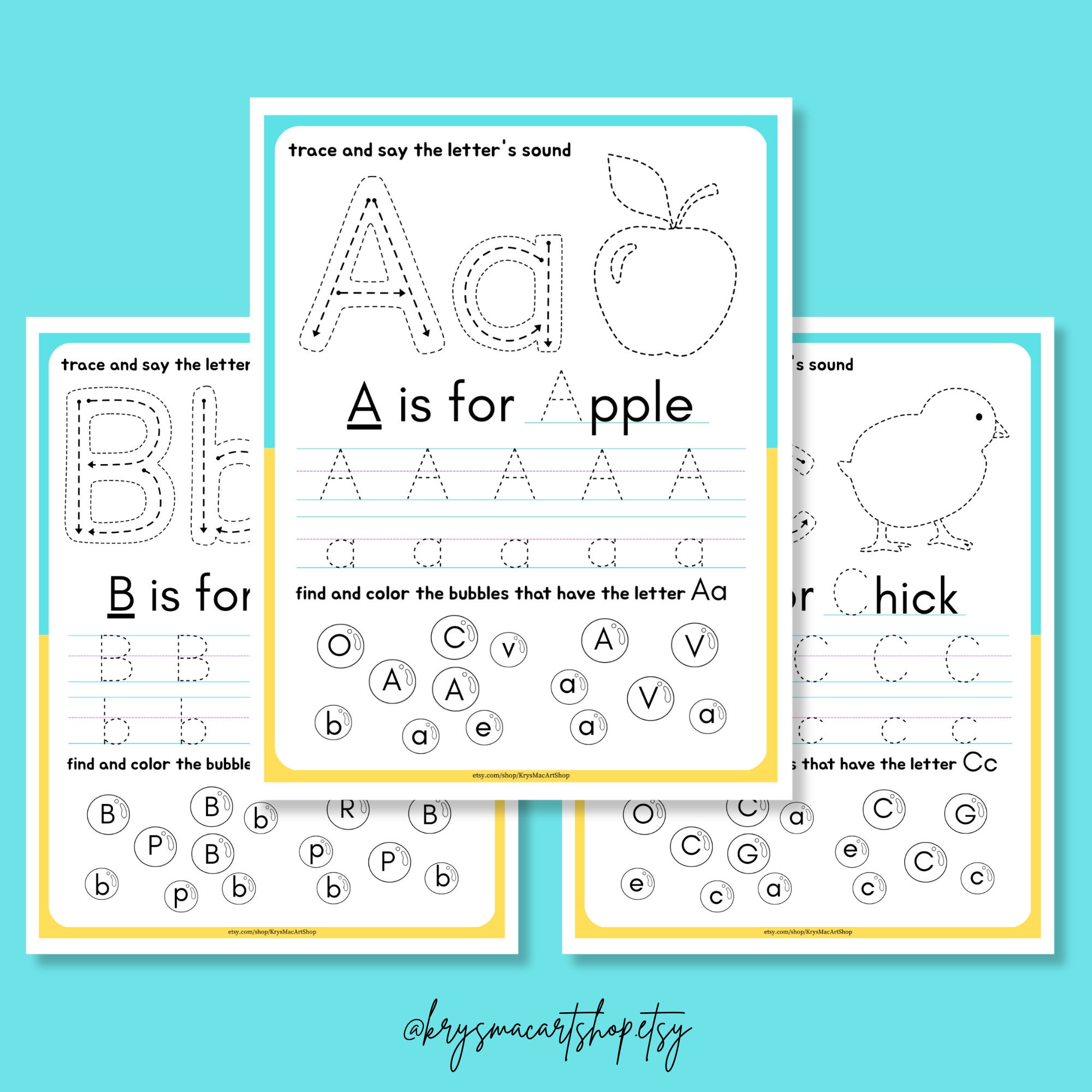 Preschool Printable Tracing Worksheets, Letters A to Z, Tracing Letters ...