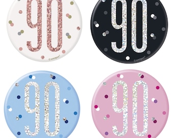 90th Birthday Badge - Etsy