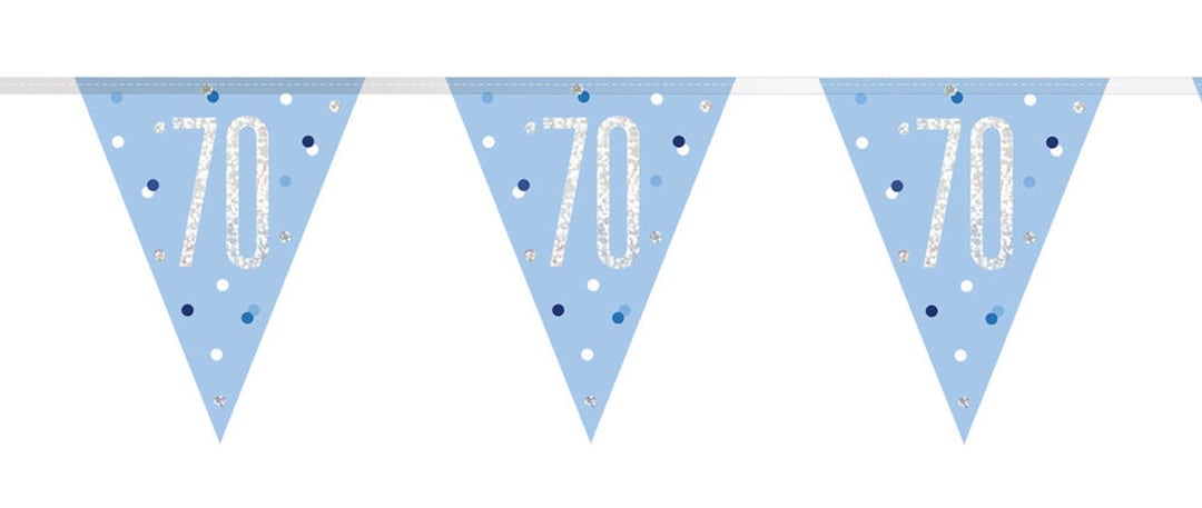 Bling Birthday Bunting for A 70th Birthday in Blue. Can Be - Etsy