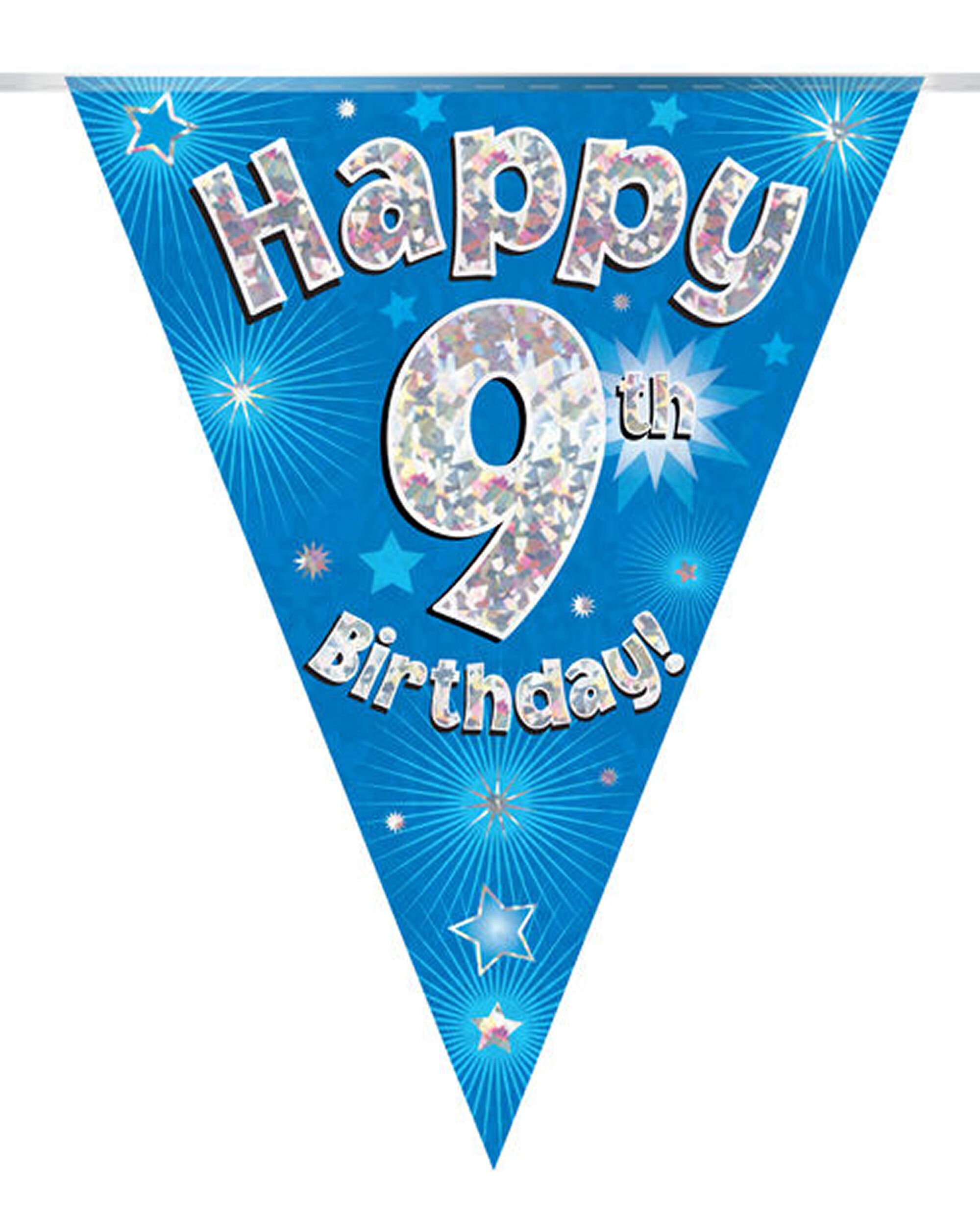 Happy 9th Birthday Banners and Bunting in Bling Pink or Bling | Etsy
