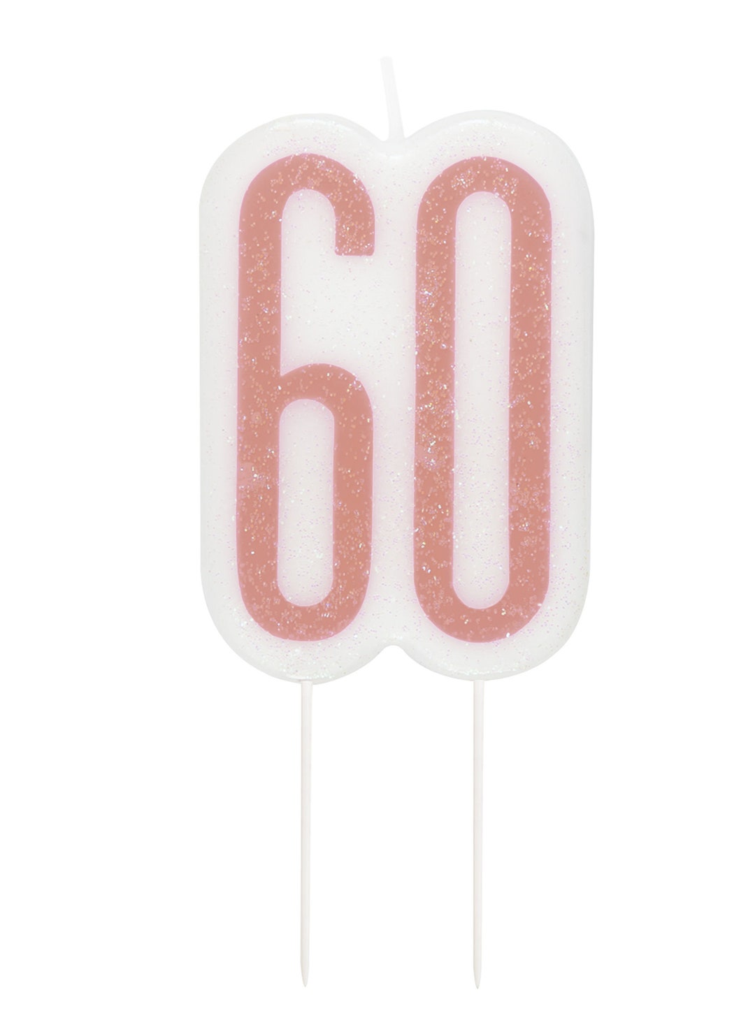 A Cool Bling 60th Birthday Sparkle Candle in Rose Gold. - Etsy